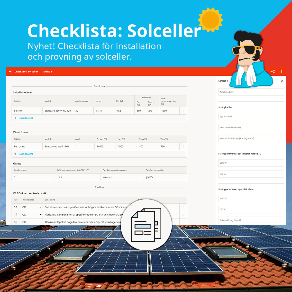Ny checklista för solceller | EL-VIS Sverige
